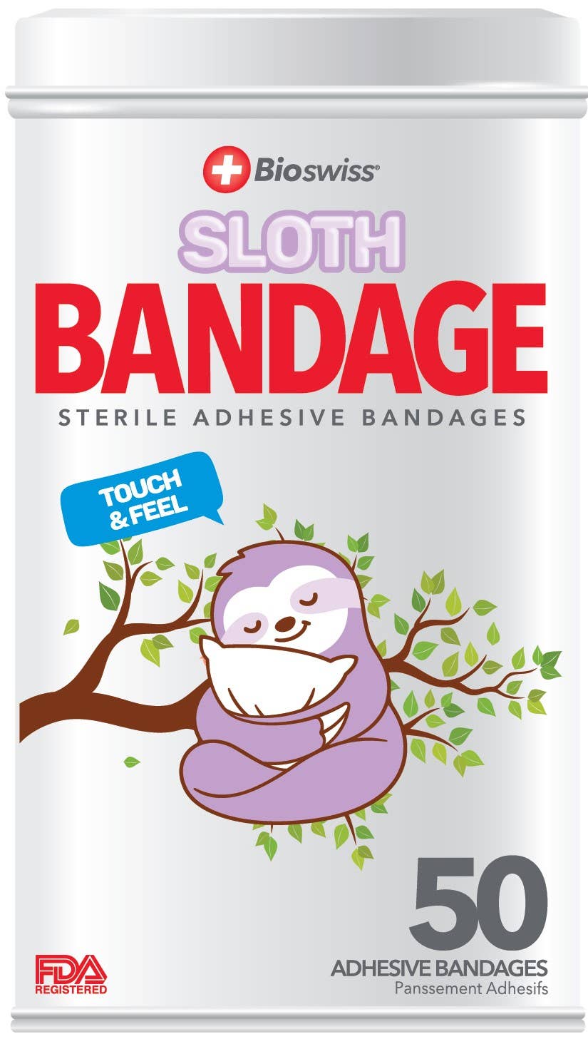 SLOTH BANDAGES IN TIN CAN PACKAGING – Salt Threads